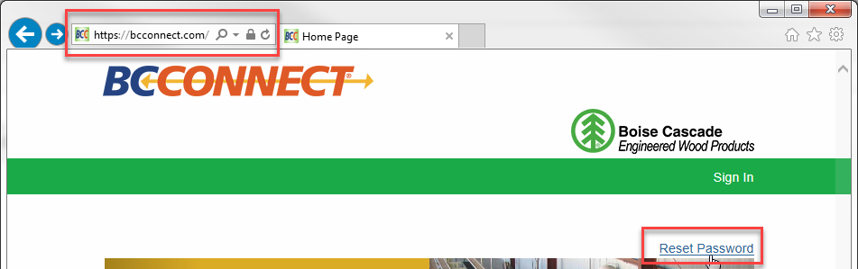Resetting Your BC Connect Password – Boise EWP Support